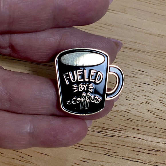 Jewelry | Coffee Lover Gift Fueled By Coffee Pin | Poshmark